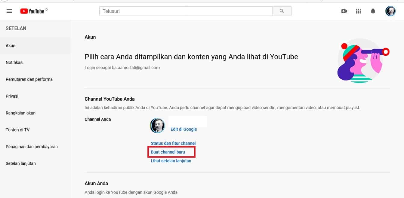 Cara Membuat Channel Youtube dengan PC dan HP
